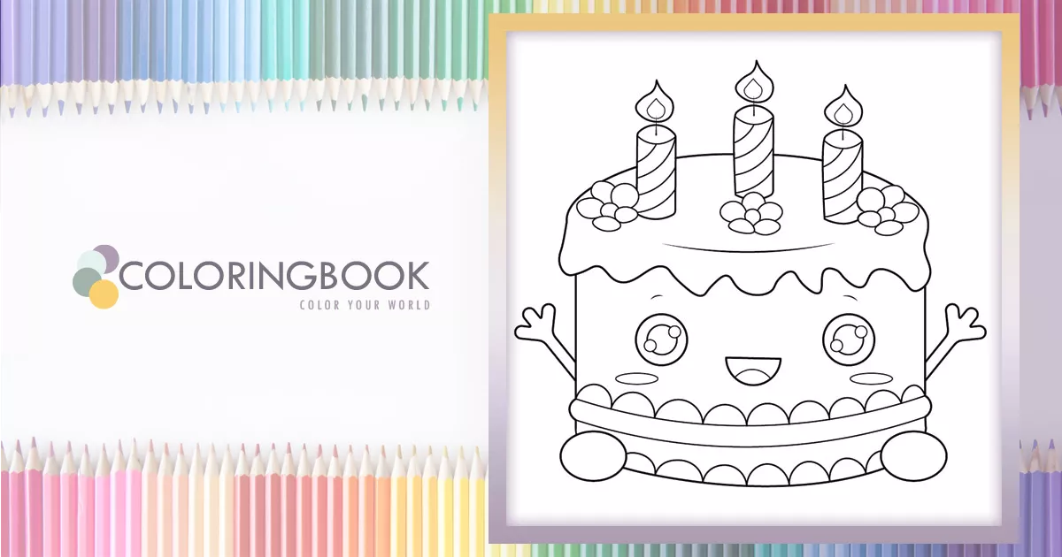 Little birthday cake – Coloringbook.pics