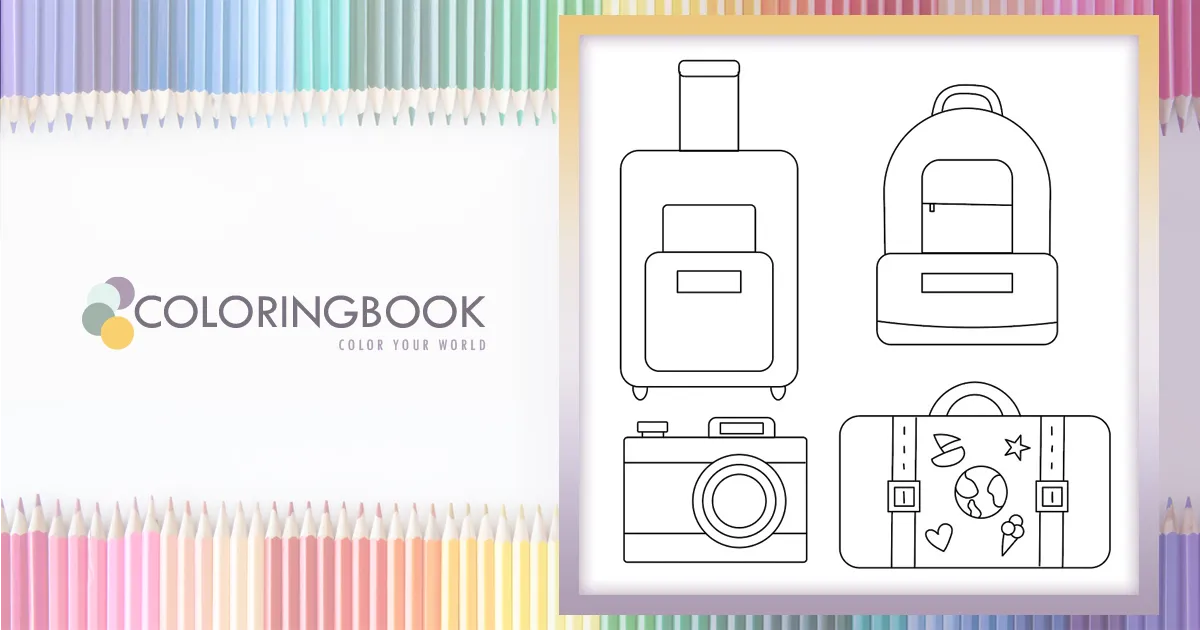 Travel stuff – Coloringbook.pics