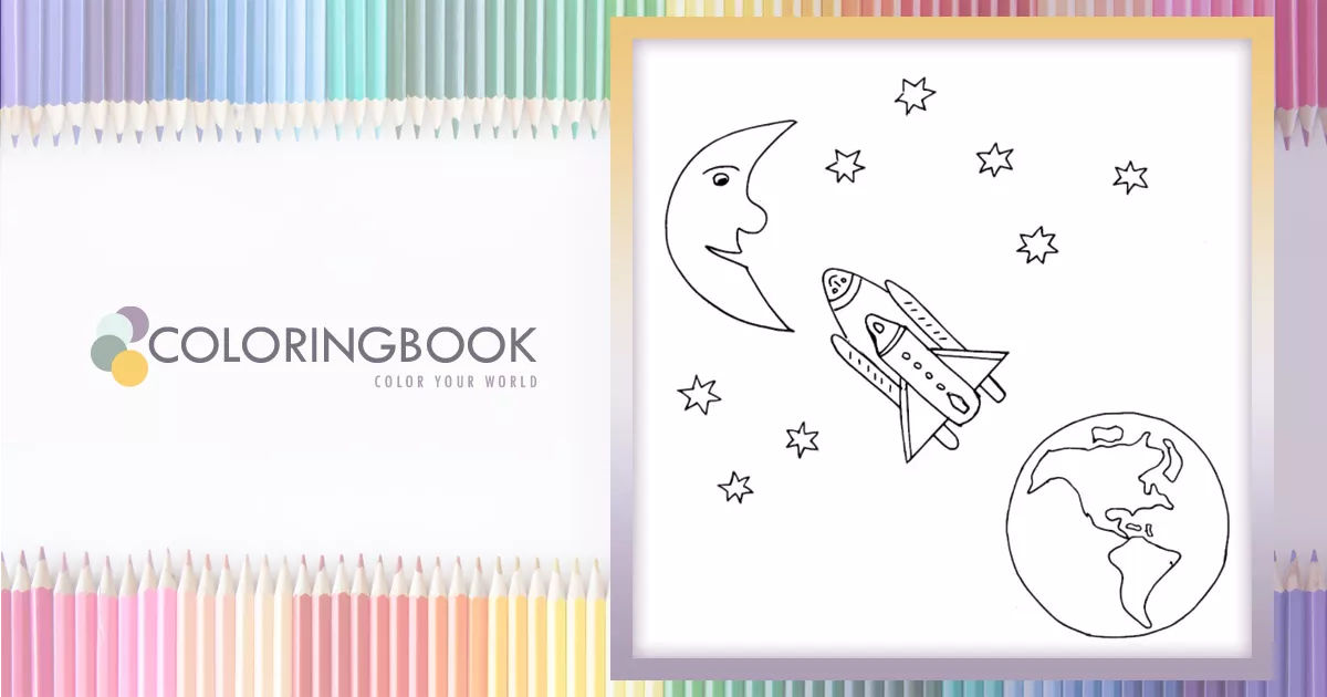 Flight to the moon – Coloringbook.pics