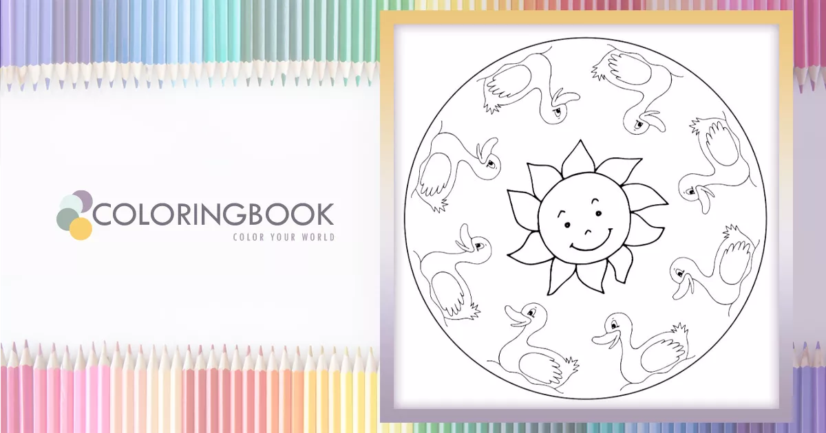 Mandala – duck – Coloringbook.pics