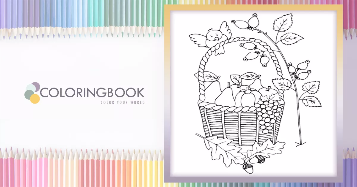 Fruit basket – Coloringbook.pics