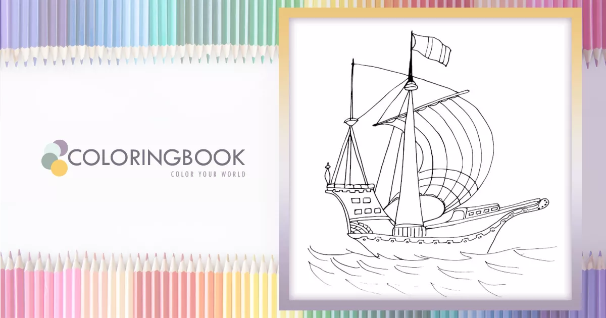 Sailing boat – Coloringbook.pics